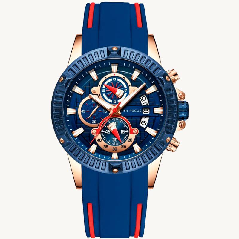 RELOJ MINIFOCUS - AZUL ROJO
